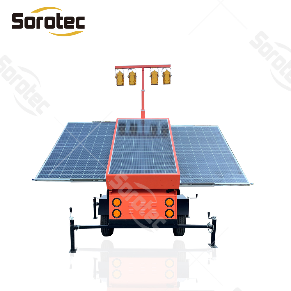 Wholesale Trailer solar light tower manufacturer with led lamp 100w ...