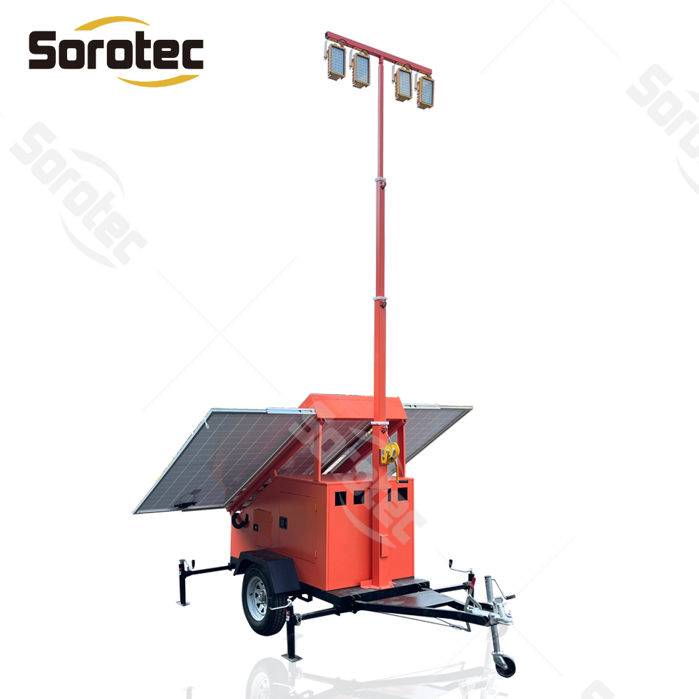 Wholesale Solar battery light towers for with 100w Led lamp 9meters ...